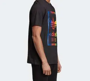 Adidas Originals Vintage Tee Multi-color Gradient Logo Short Sleeve