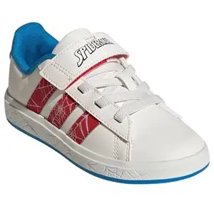 Adidas X Marvel Spider-man Grand Court Sneakers - Cloud White/pure Ruby/bright Blue
