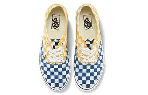 VANS Authentic Sidewall Palm Tree Checkerboard Low Top Sneakers