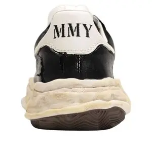 Mihara Yasuhiro Blakey Og Sole Film Attached Canvas Low Top Sneakers - Black