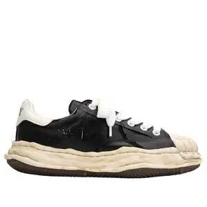 Mihara Yasuhiro Blakey Og Sole Film Attached Canvas Low Top Sneakers - Black
