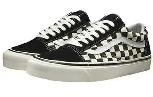 VANS Old Skool 36 Dx Anaheim Factory Black Checkerboard Sneakers - Black/white