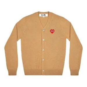 Play Comme Des Garcon Cardigan With Emblem - Beige