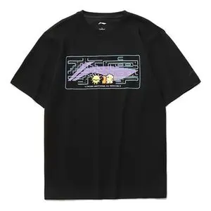 LI-NING Big Logo Graphic T-shirt 'black - Black/multi-color