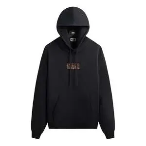 Kith Classic Logo Leopard Applique Nelson Hoodie - Black