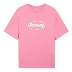 LI-NING Fashion Logo T-shirt 'pink White - Pink/white