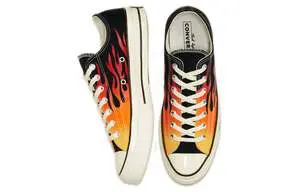 CONVERSE Chuck 70 Low Top Archival Flame Print Sneakers - Black