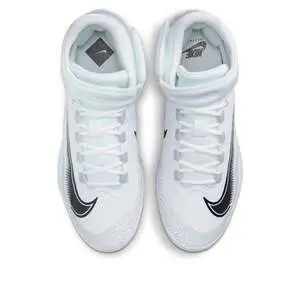 Nike Alpha Huarache Elite 4 Mid Baseball Cleats - Whitegrey