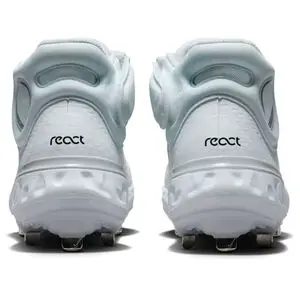 Nike Alpha Huarache Elite 4 Mid Baseball Cleats - Whitegrey