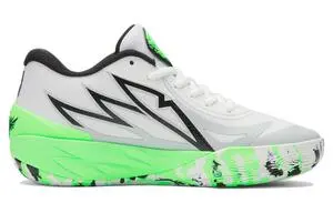 PUMA Mb.02 Lamelo Ball "lamel-o" High Top Athletic Sneakers - Elektro Green/white