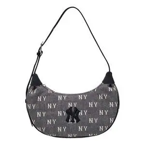 MLB Shoulder Bag With Monogram Detail - Black