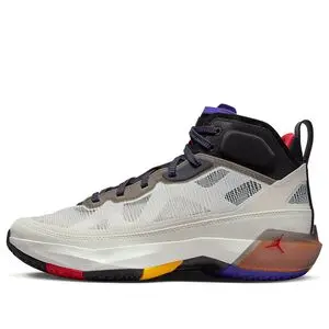 JORDAN 37 Pf "beyond Borders" Sneakers - Light Bone/fire Red/black