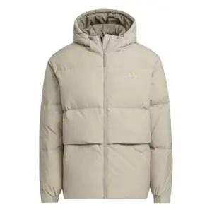 Adidas Down Jacket With Adjustable Hood And Hem - Beige