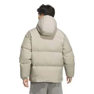 Adidas Down Jacket With Adjustable Hood And Hem - Beige