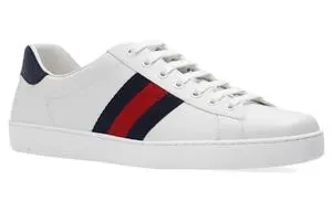 Gucci Ace Leather Sneakers - White/blue/red