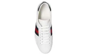 Gucci Ace Leather Sneakers - White/blue/red