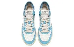 AUTRY Medalist Mid Leather Sneakers - White/blue