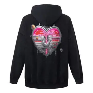 LI-NING Valentine's Day Graphic Hoodie 'black - Black/multi-color