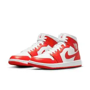 JORDAN 1 Mid Sneakers - Orange/white