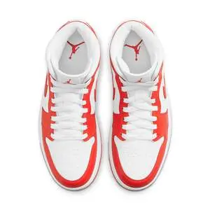 JORDAN 1 Mid Sneakers - Orange/white