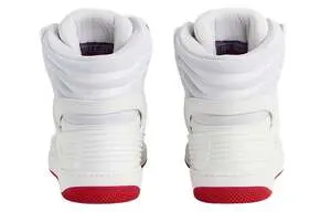 Gucci Basket High Top Sneakers - White/red