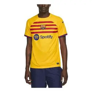 Nike Fc Barcelona 23-24 Stadium Fourth Dri-fit Soccer Jersey - Yellow/red/blue