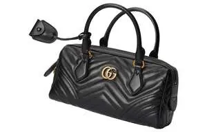 Gucci Gg Marmont Small Top Handle Bag - Black