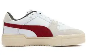 PUMA Ca Pro Ivy League Low Top Lace-up Sneakers - White/red
