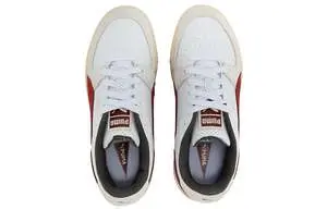 PUMA Ca Pro Ivy League Low Top Lace-up Sneakers - White/red