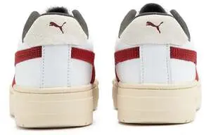 PUMA Ca Pro Ivy League Low Top Lace-up Sneakers - White/red