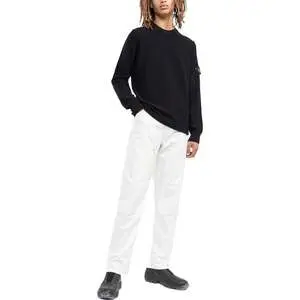 Stone Island Logo Patch Crewneck Sweatshirt - Black