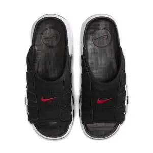 Nike More Uptempo Slides - Black/white/red