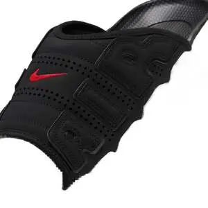 Nike More Uptempo Slides - Black/white/red
