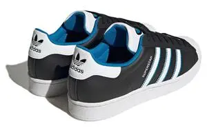 Adidas Superstar "black Bright Blue" Sneakers - Core Black/cloud White/bright Blue