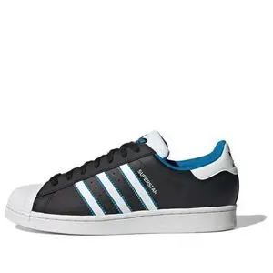Adidas Superstar "black Bright Blue" Sneakers - Core Black/cloud White/bright Blue
