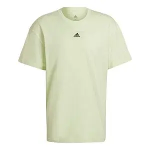 Adidas Solid Color Logo Athleisure Casual Sports Short Sleeve Green T-shirt - Multi-color