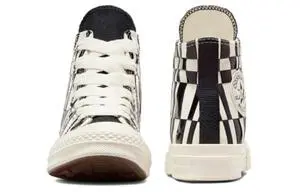 CONVERSE Chuck 70 Hi Sneakers With Checked Print - Black/beige