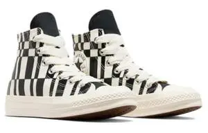 CONVERSE Chuck 70 Hi Sneakers With Checked Print - Black/beige