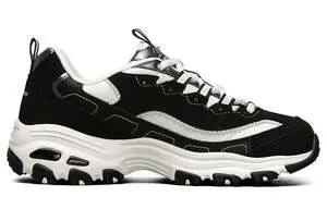 Sketchers D'lites 1.0 Low Top Chunky Sneakers - Black/white
