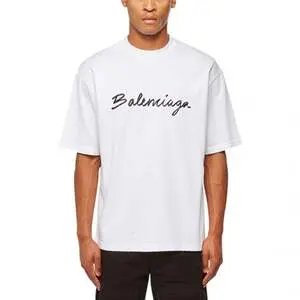 Balenciaga Script Logo T-shirt - White/black