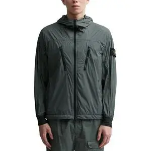 Stone Island Packable Hooded Jacket - Green/grey