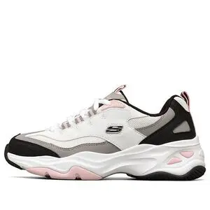 Sketchers D'lites Low-top Lace-up Sneakers - White/black/pink