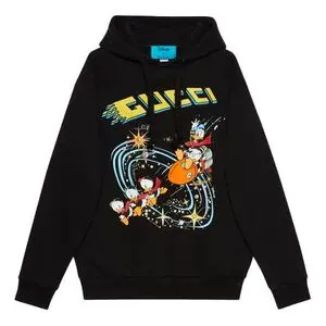 Gucci X Disney Donald Duck Printed Hoodie - Black