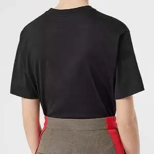 Burberry Monogram Motif Cotton Oversized T-shirt - Black