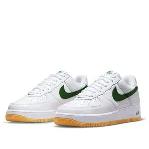 Nike Force 1 Low Sneakers - White/forest Green-gum Yellow