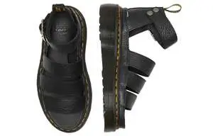 Dr. Martens Clarissa Ii Leather Platform Sandals - Black