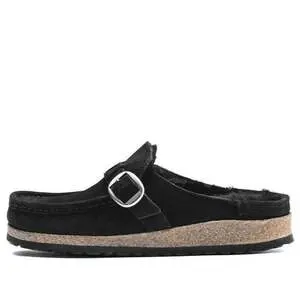 BIRKENSTOCK Buckley Shearling Suede Leather Mules