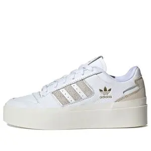 Adidas Forum Bonega Platform Sneakers - White/brown/gray