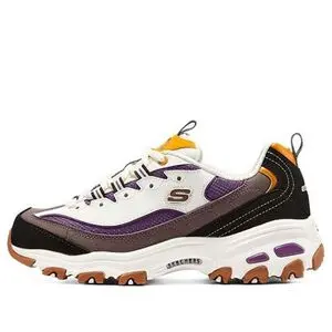 Sketchers D'lites 1.0 Lace-up Sneakers - White/brown/black
