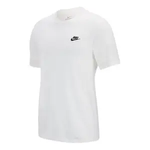 Nike Logo Pure Cotton Short Sleeve - White
